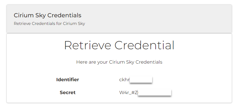 How to manage Cirium Sky credentials using My Cirium?